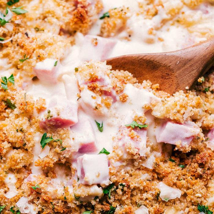 Baked Ham and Cheese Pasta Casserole | The Food Cafe | Just Say Yum